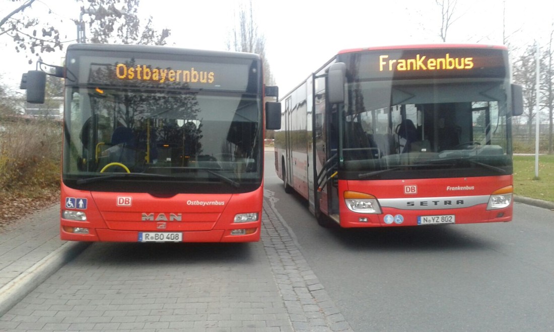 DB Frankenbus trifft DB Ostbayernbus (3 Bilder) - >>> Regensburger Busse